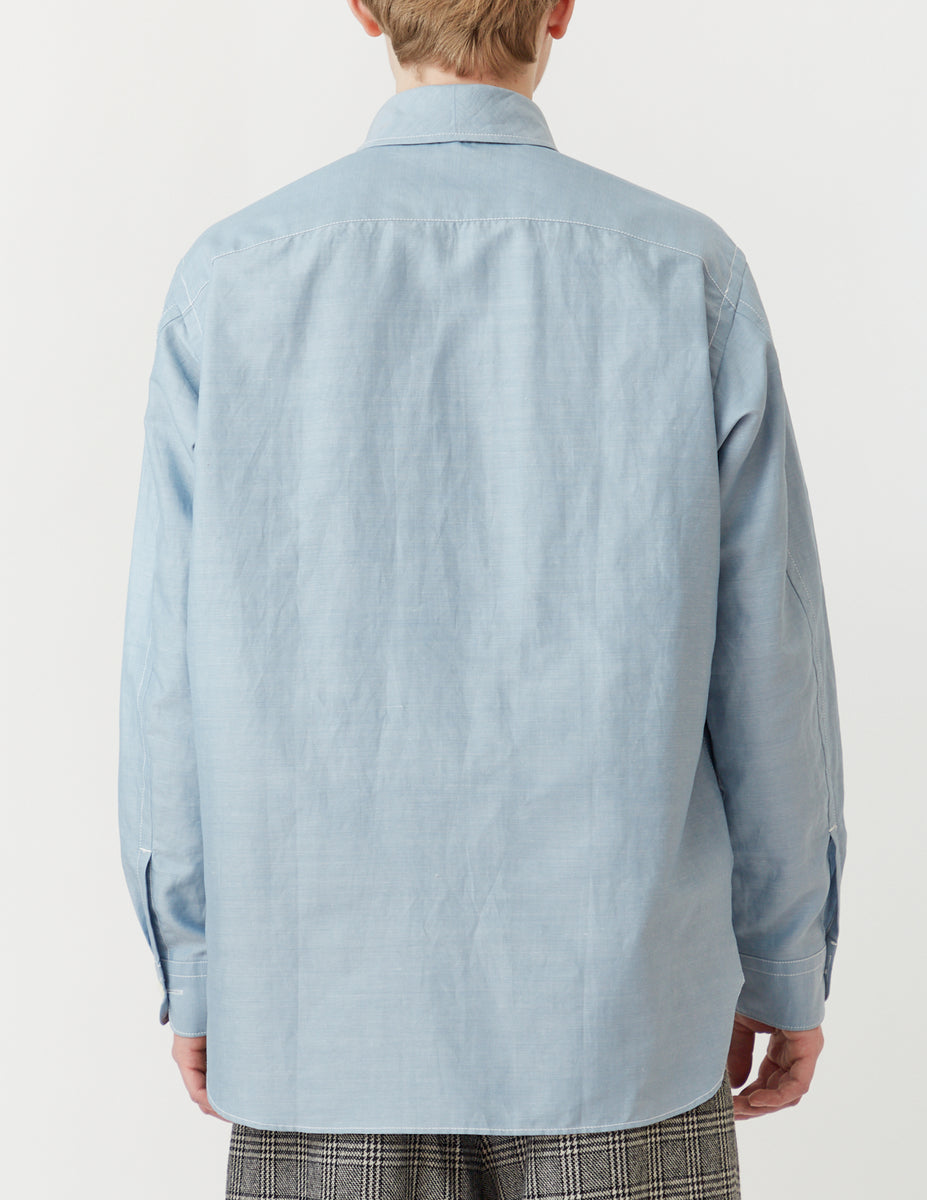 DOG-EAR COLLAR SHIRT sax blue – m's braque
