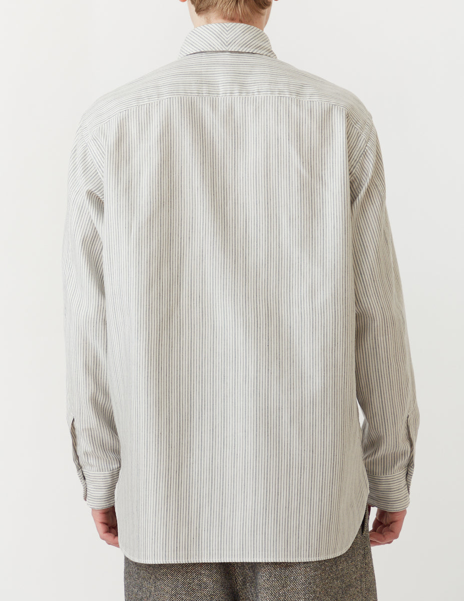 DOG-EAR COLLAR SHIRT stripe – m's braque